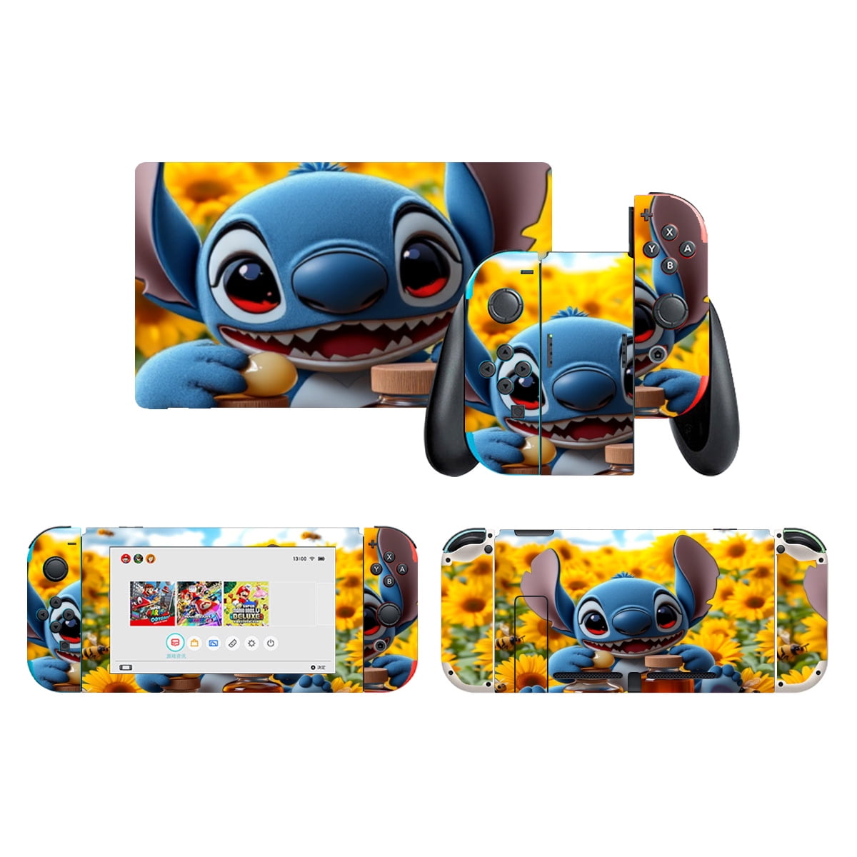 Stitch Cartoon Nintendo Switch Skin Stickers, Full Skin Protection Film ...
