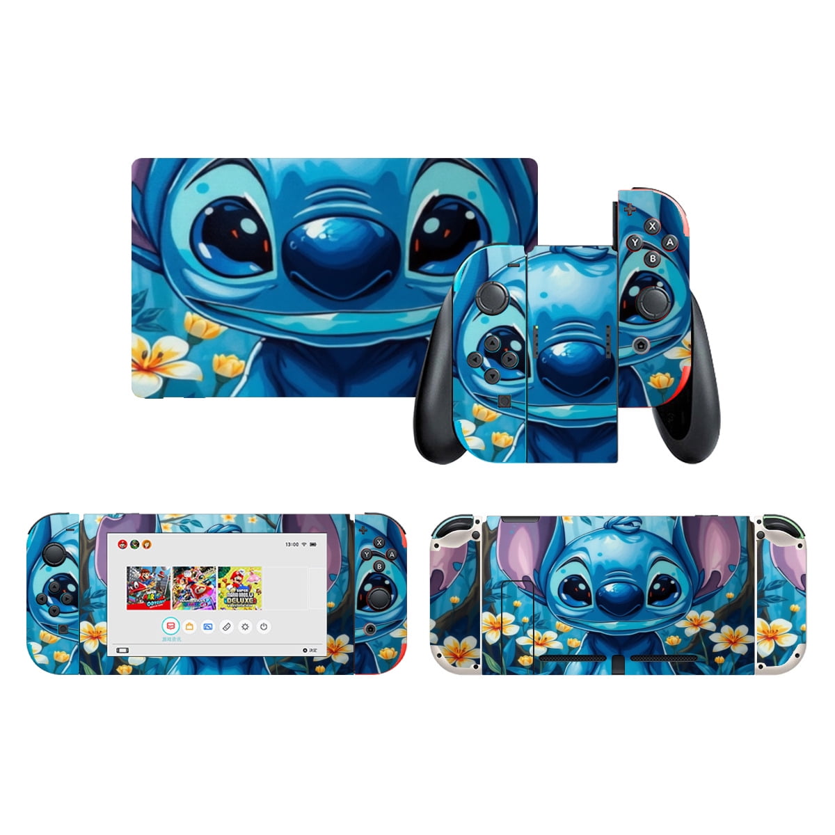 Stitch Cartoon Nintendo Switch Skin Stickers, Full Skin Protection Film ...