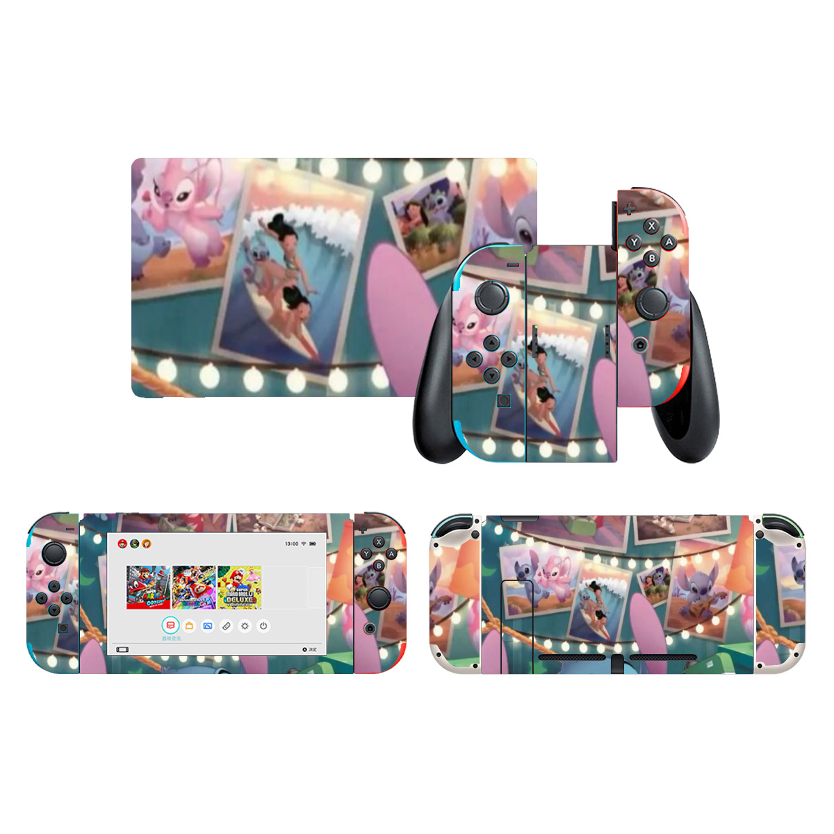 Stitch Cartoon Nintendo Switch Skin Stickers, Full Skin Protection Film ...