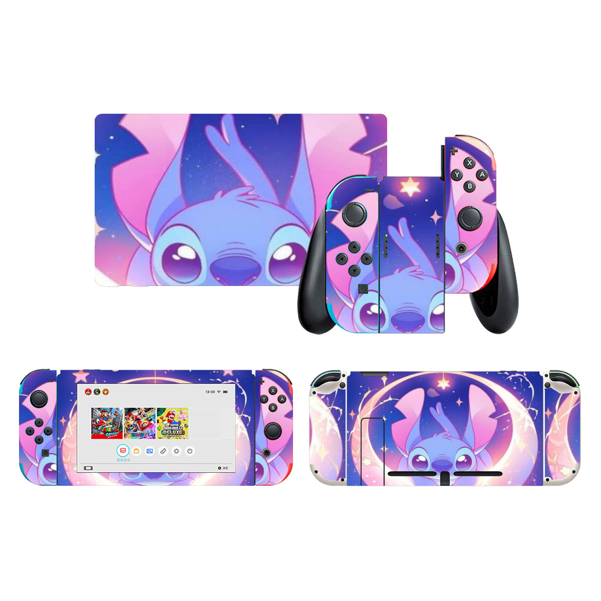 Stitch Cartoon Nintendo Switch Skin Stickers, Full Skin Protection Film ...