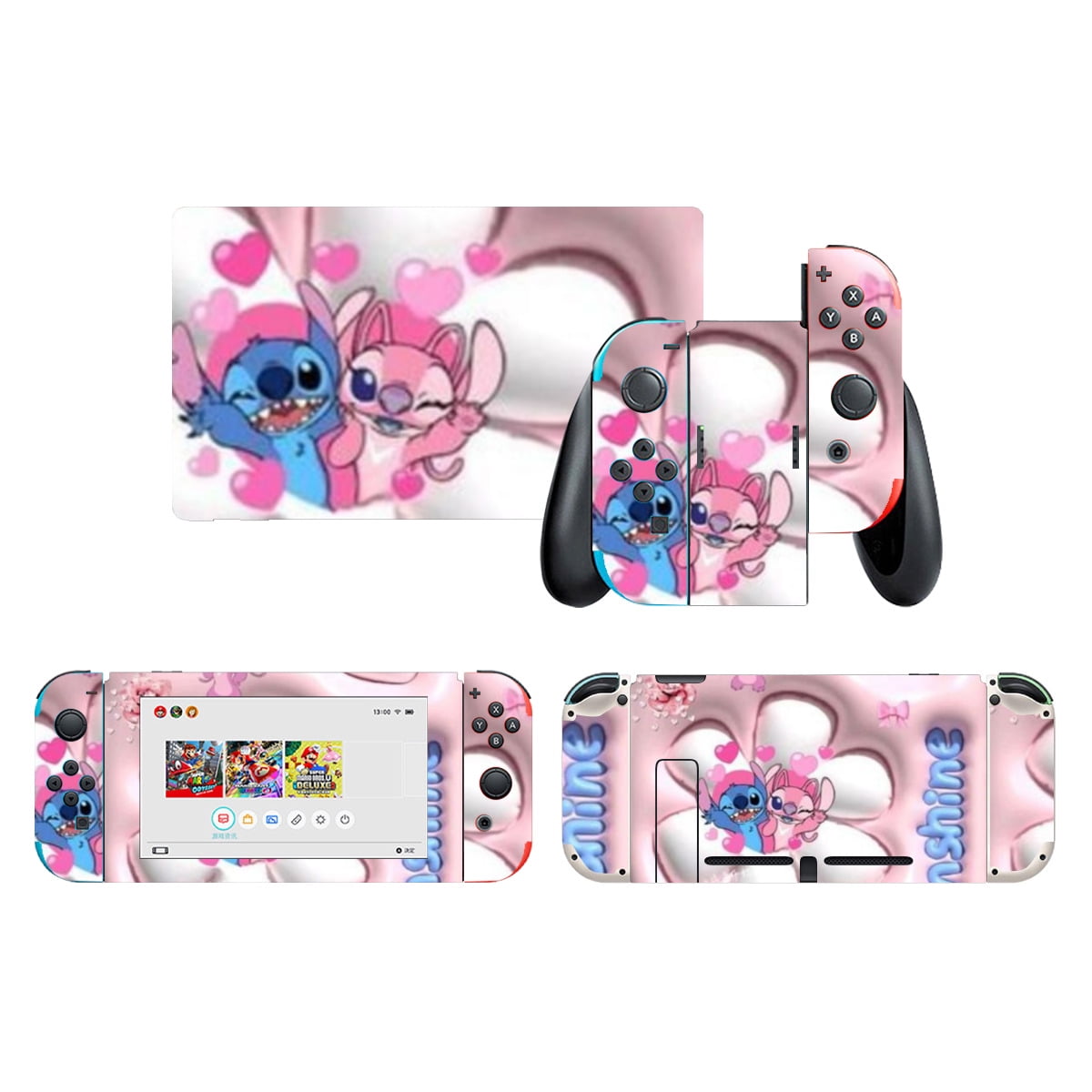 Stitch Cartoon Nintendo Switch Skin Stickers, Full Skin Protection Film ...