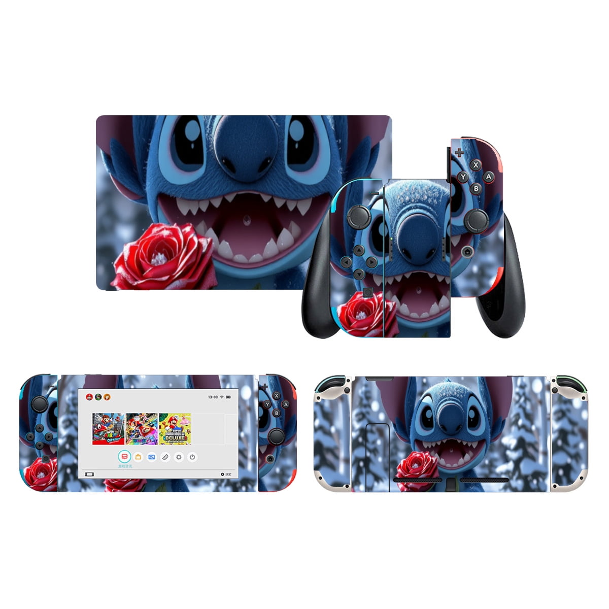 Stitch Cartoon Nintendo Switch Skin Stickers, Full Skin Protection Film ...