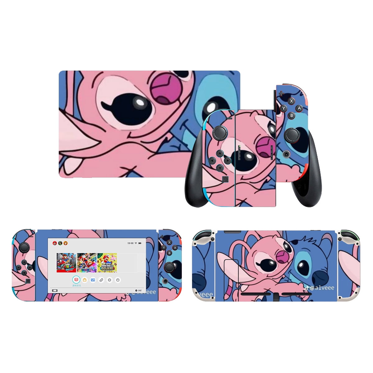 Stitch Cartoon Nintendo Switch Skin Stickers, Full Skin Protection Film ...