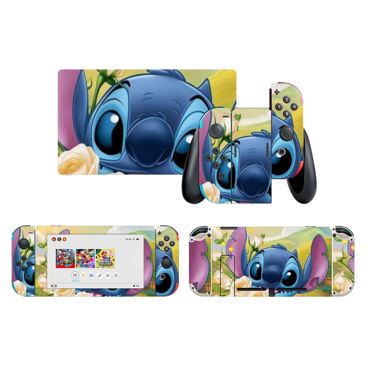 Stitch Cartoon Nintendo Switch Skin Stickers, Full Skin Protection Film ...