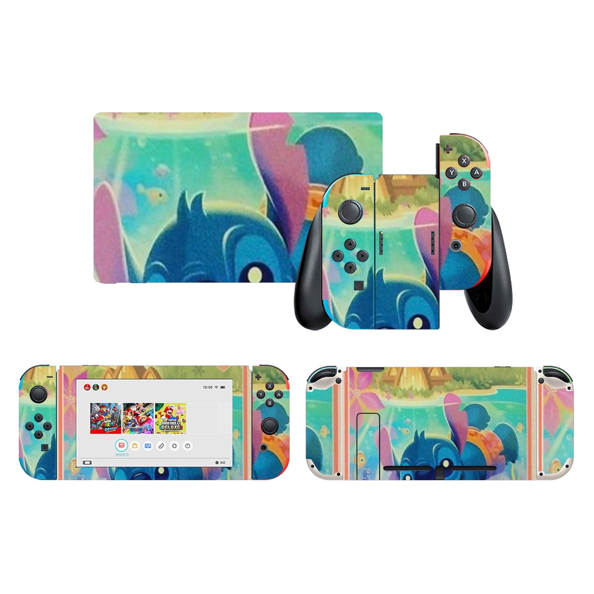Stitch Cartoon Nintendo Switch Skin Stickers, Full Skin Protection Film ...