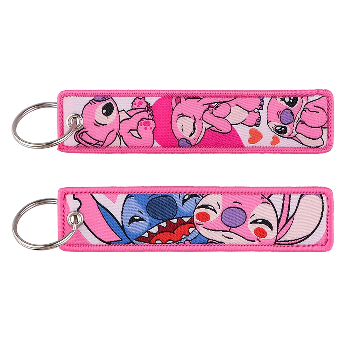 Stitch Cartoon Star Baby Weaving Mark Keychain Lanyard Office ID ...