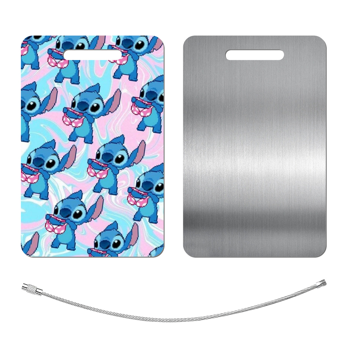 Stitch Cartoon Tags Stainless Steel Luggage Tag Travel Cruise ...