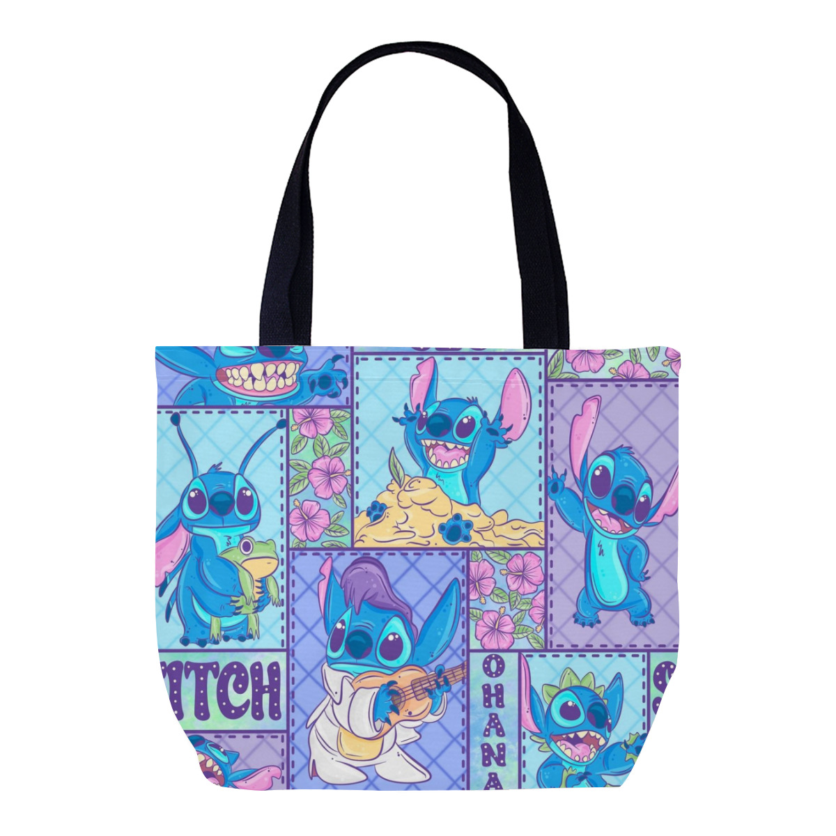 Stitch Cartoon Tote Bag Canvas Shoulder Bag Shopping Bag Crossbody Bag ...