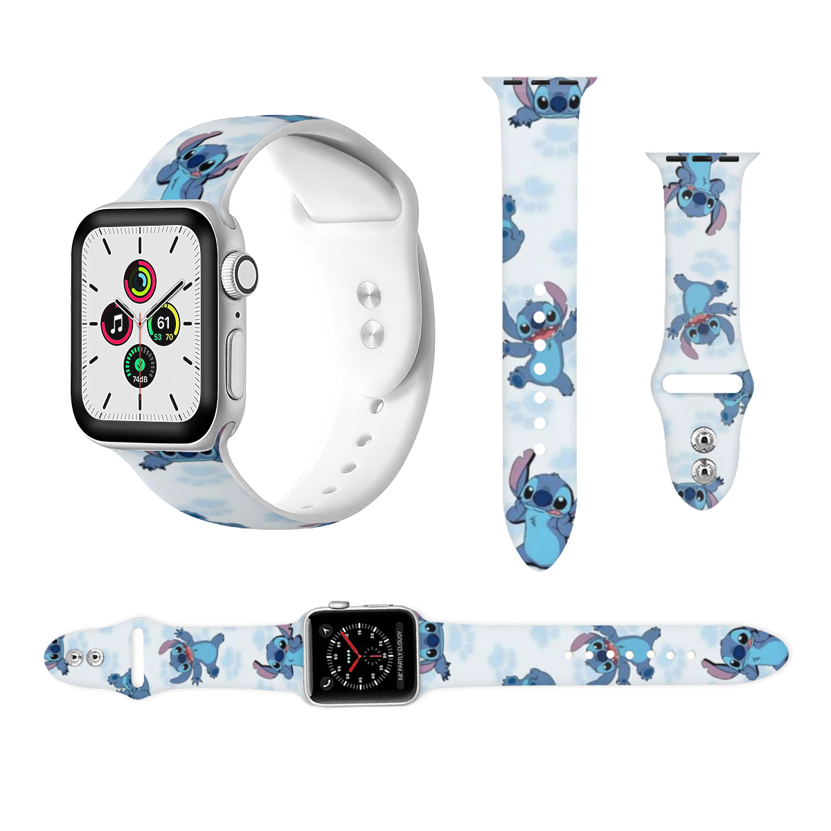 Stitch Cartoon Watch Band Compatible with Apple Watch Band 40mm ...
