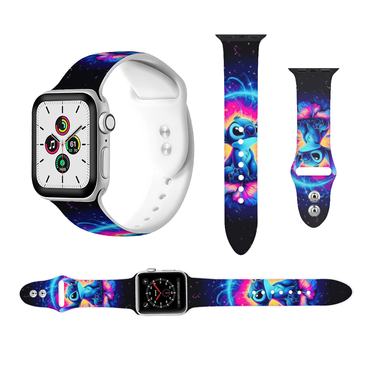 Stitch Cartoon Watch Band Compatible with Apple Watch Band 40mm ...