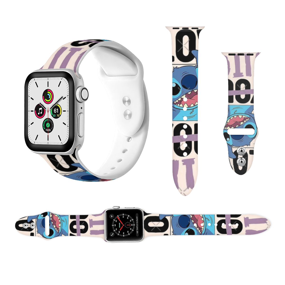 Stitch Cartoon Watch Band Compatible with Apple Watch Band 40mm ...