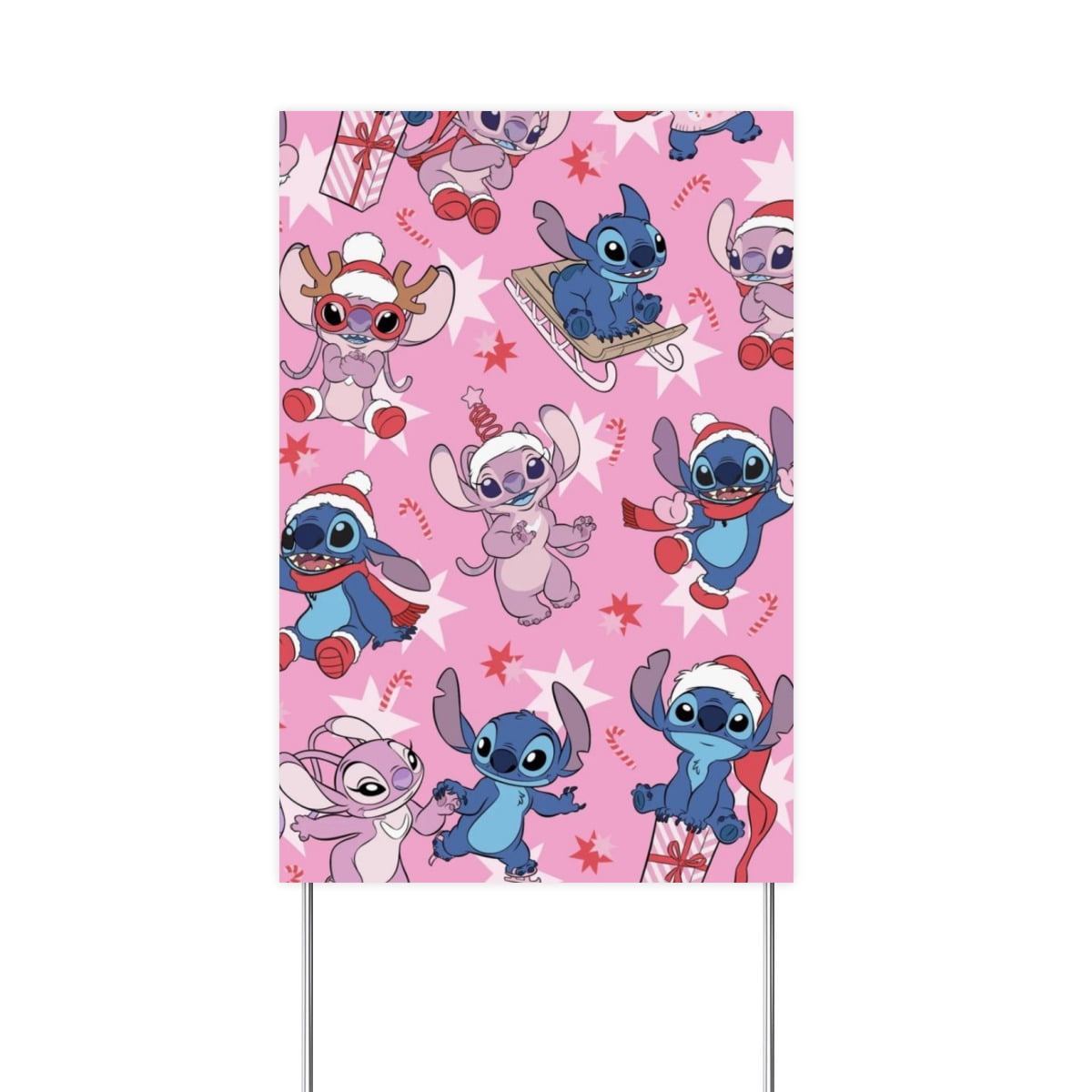 Stitch Cartoon Yard Sign Garden Club Farm Bathroom Wall Decor Sign ...
