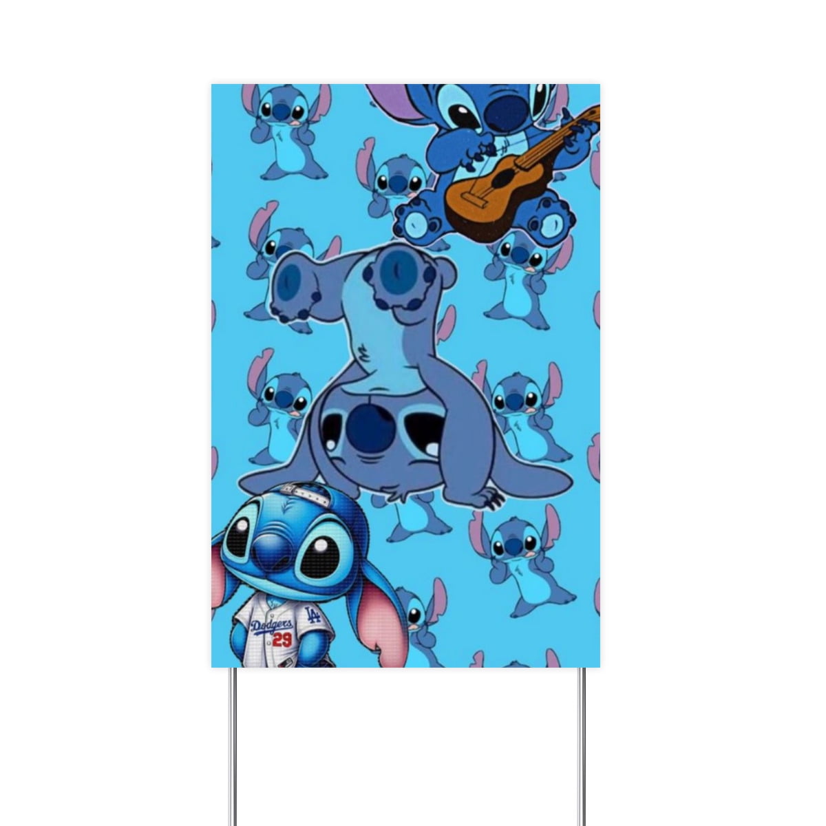 Stitch Cartoon Yard Sign Garden Club Farm Bathroom Wall Decor Sign ...