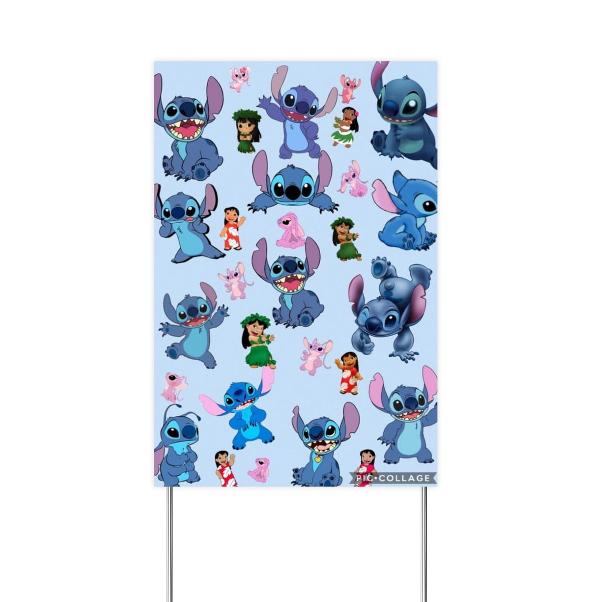 Stitch Cartoon Yard Sign Garden Club Farm Bathroom Wall Decor Sign ...