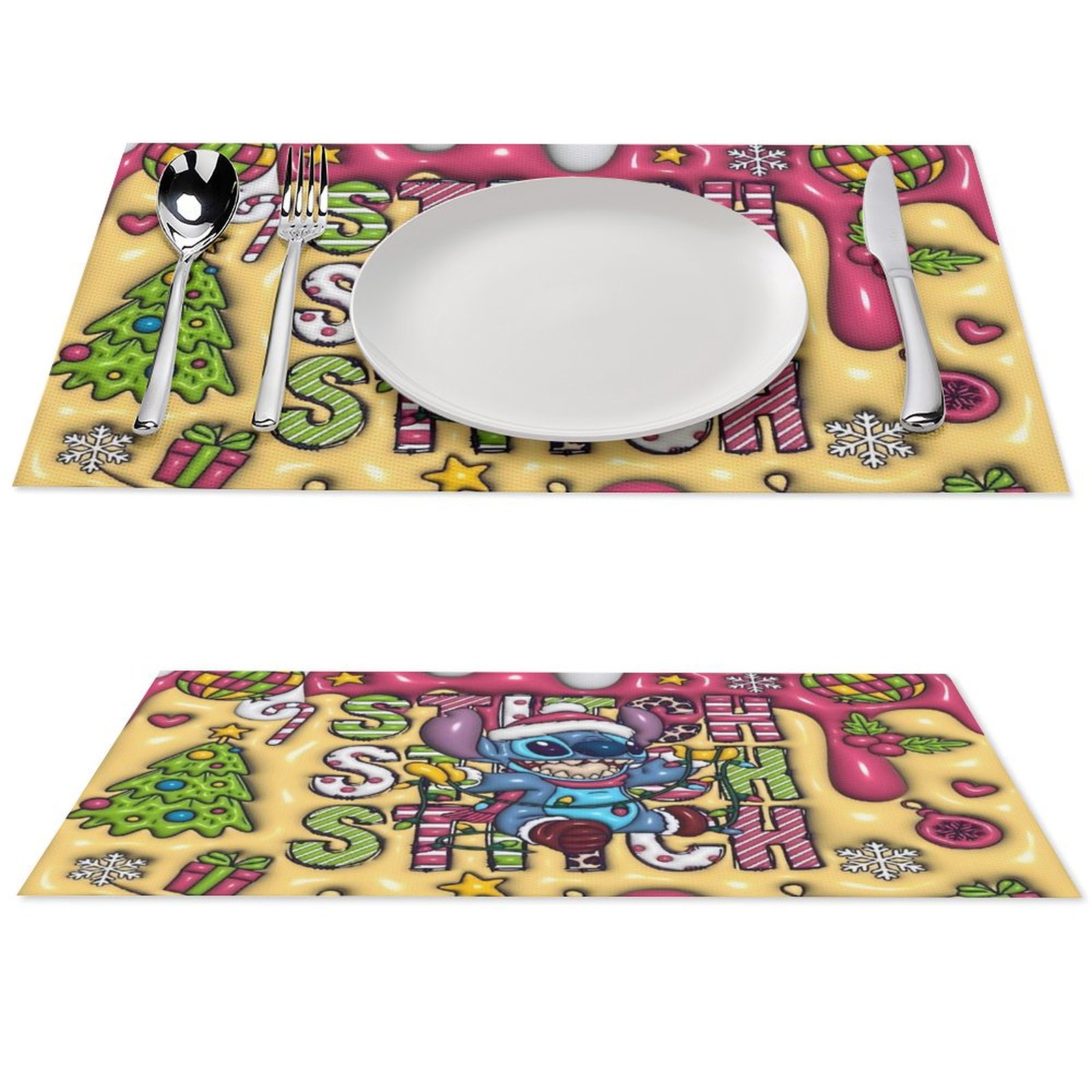 Stitch Cartoon placemats are suitable for indoor dining table mats 1 ...