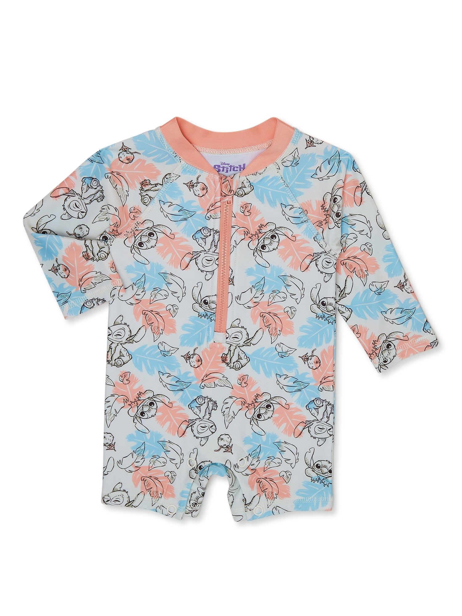 Stitch Character One-Piece Swimsuit (Girl’s, Sizes 0-12M) - Walmart.com