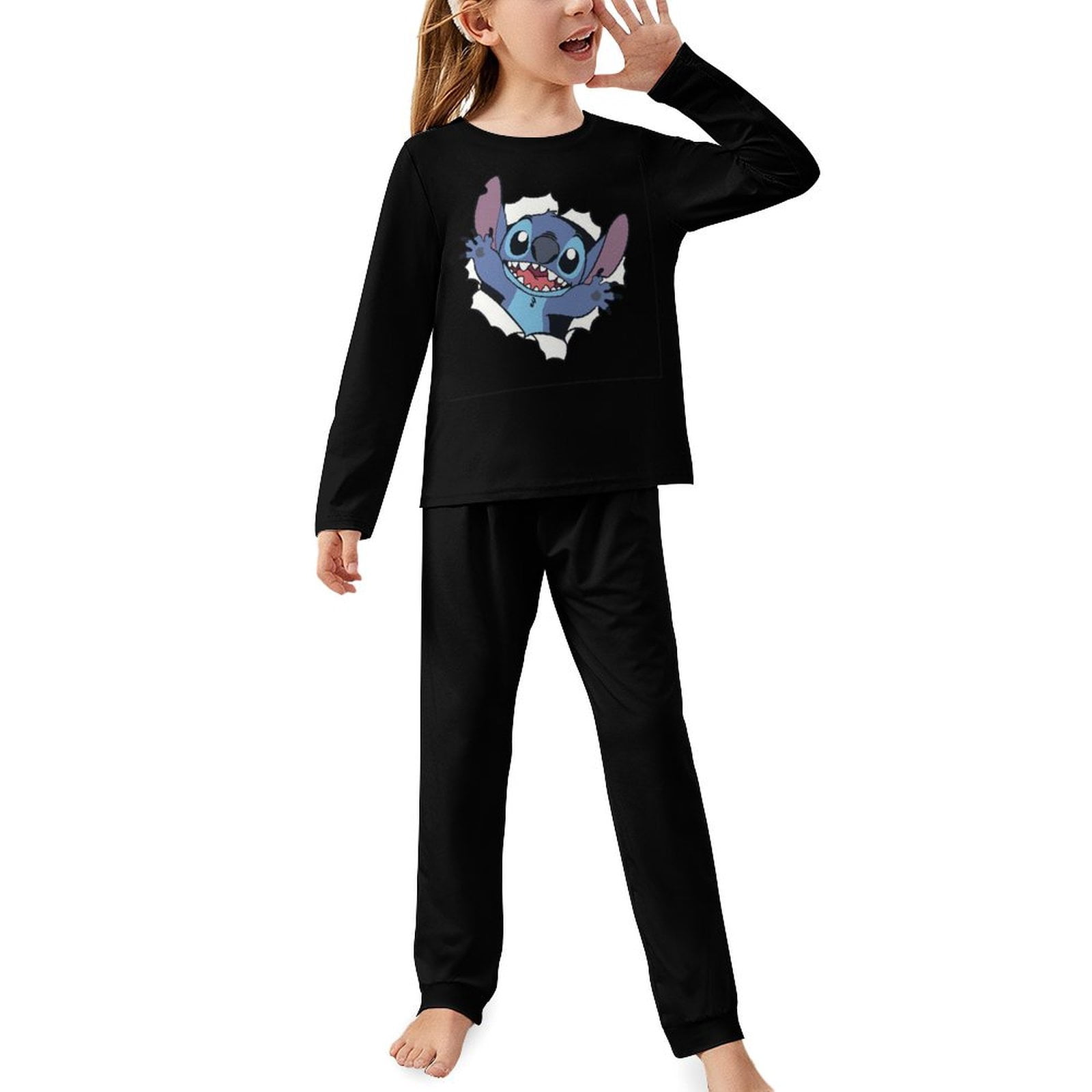 Stitch Child Pajamas Set for Boys Girls 6 Sizes, Long Sleeve Soft ...