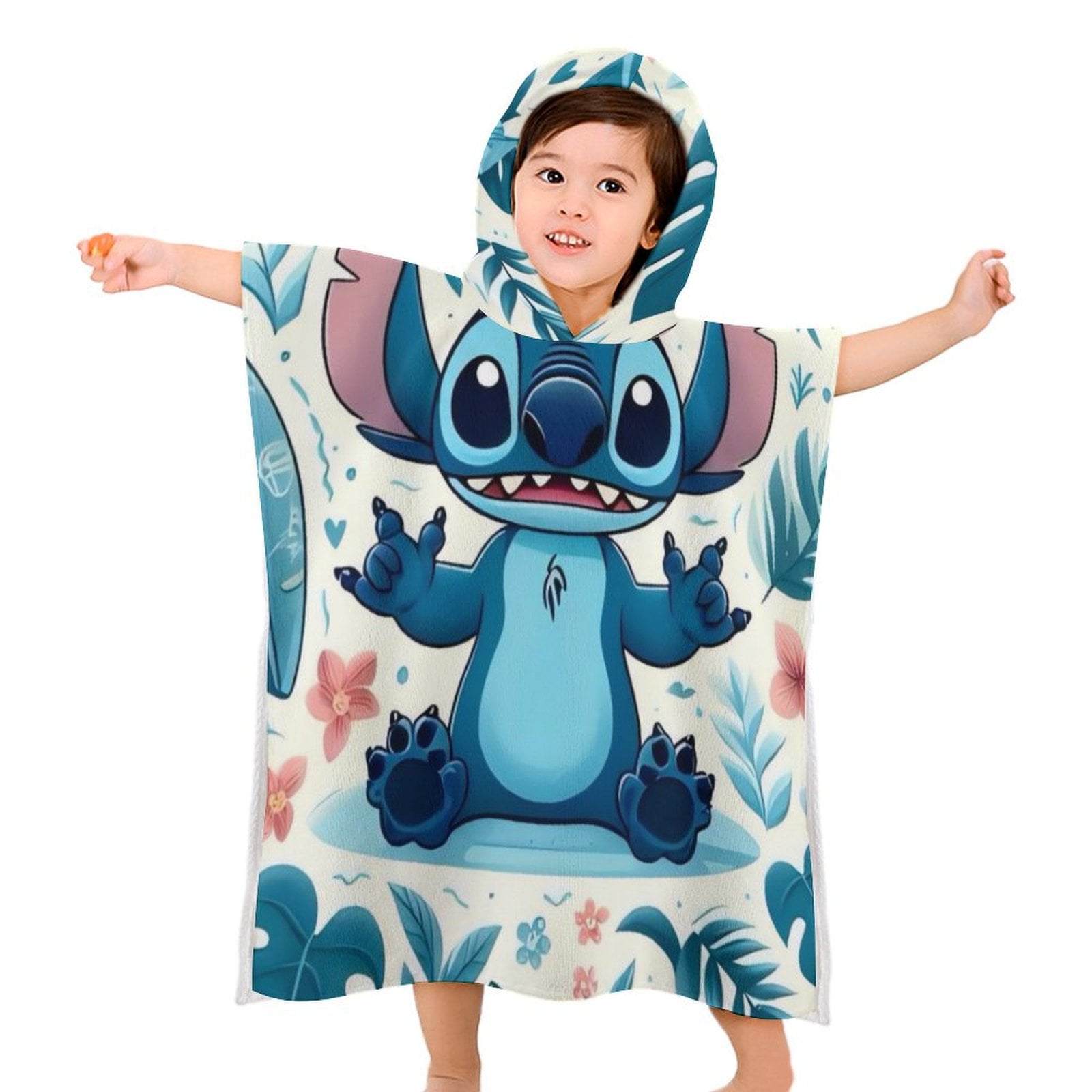 Stitch Children's hooded towel for bathing beach and pool - Walmart.com