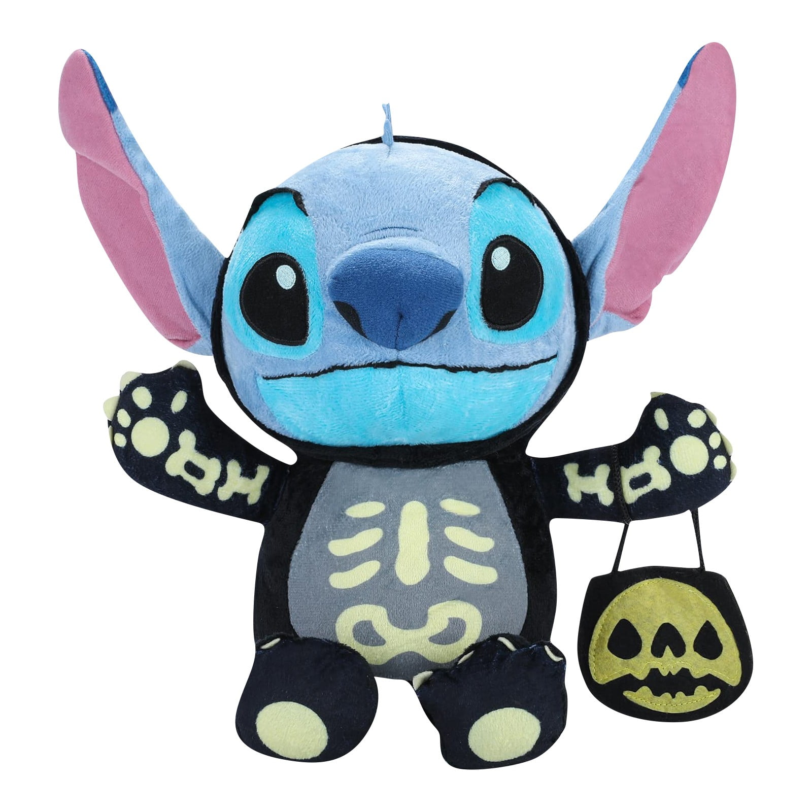 Stitch Christmas Adorable Blue Alien Plush Toy with Halloween Pumpkin ...