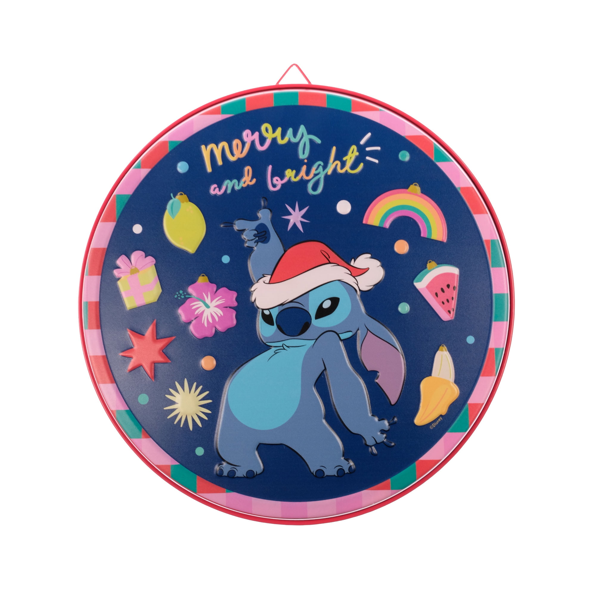 Stitch Christmas Metal Hanging Sign Wall Décor by Disney - Walmart.com