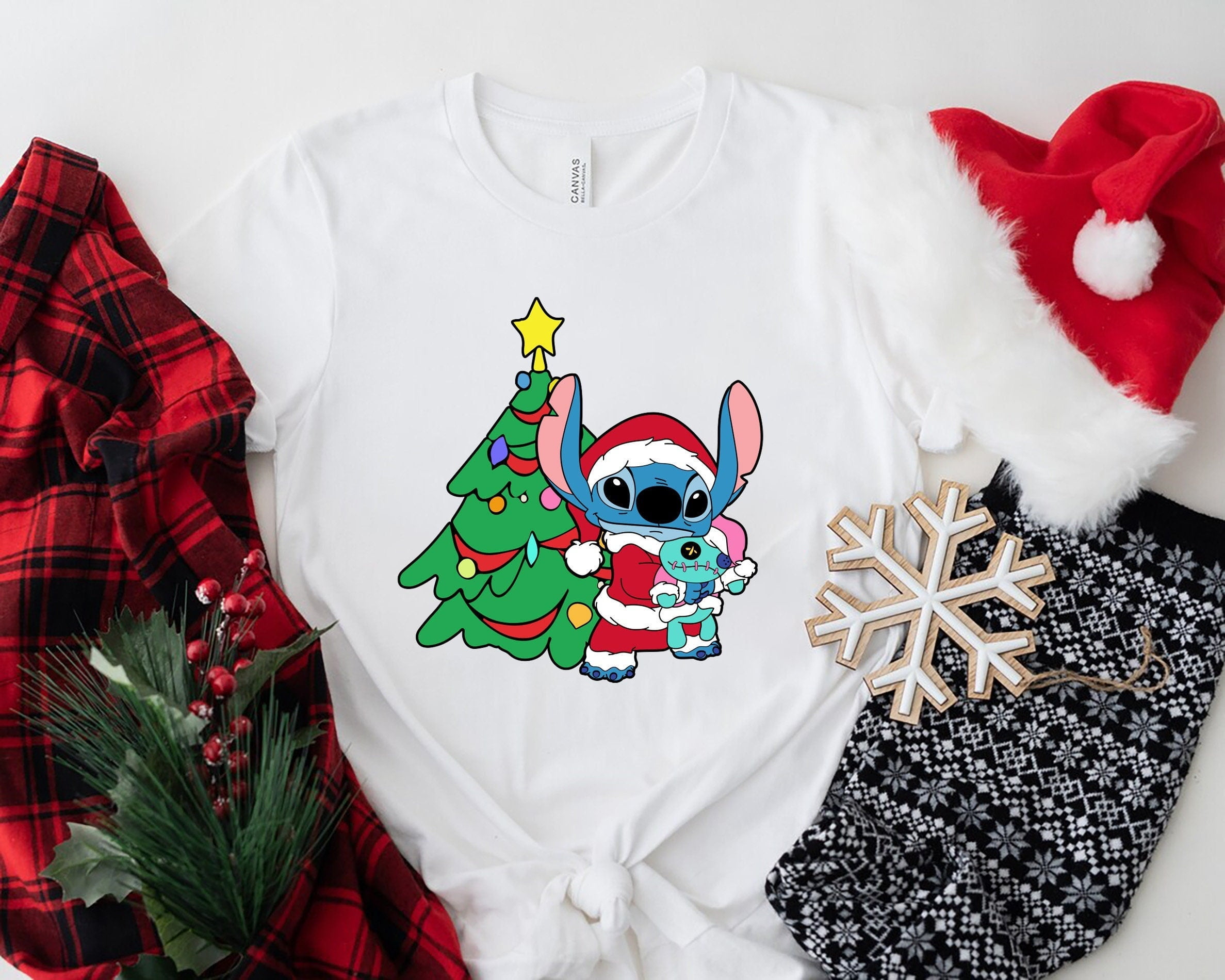 Stitch Christmas Shirt, Stitch Xmas Shirt, Santa Stitch Shirt, Stitch ...