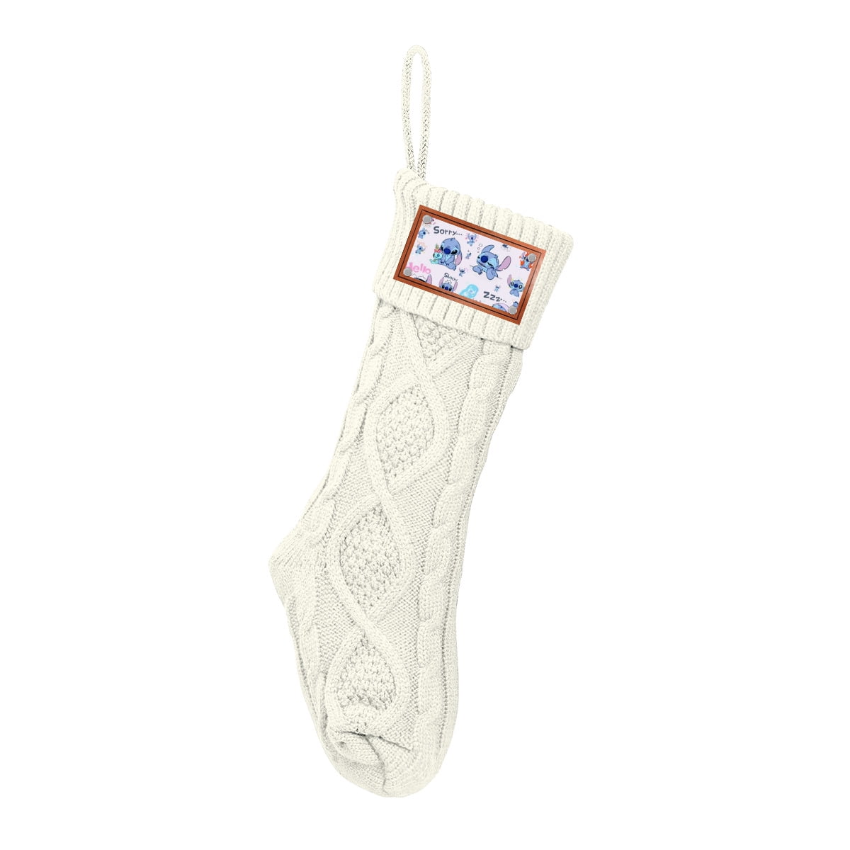 Stitch Christmas Stocking with Leather Label (UV Print) - Perfect for ...