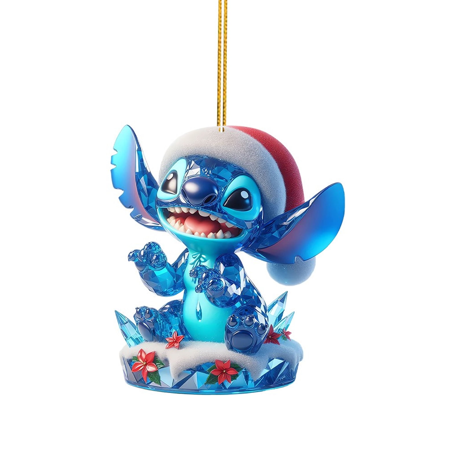 Stitch Christmas Tree Pendant, Festive Stitch Acrylic Christmas Tree ...