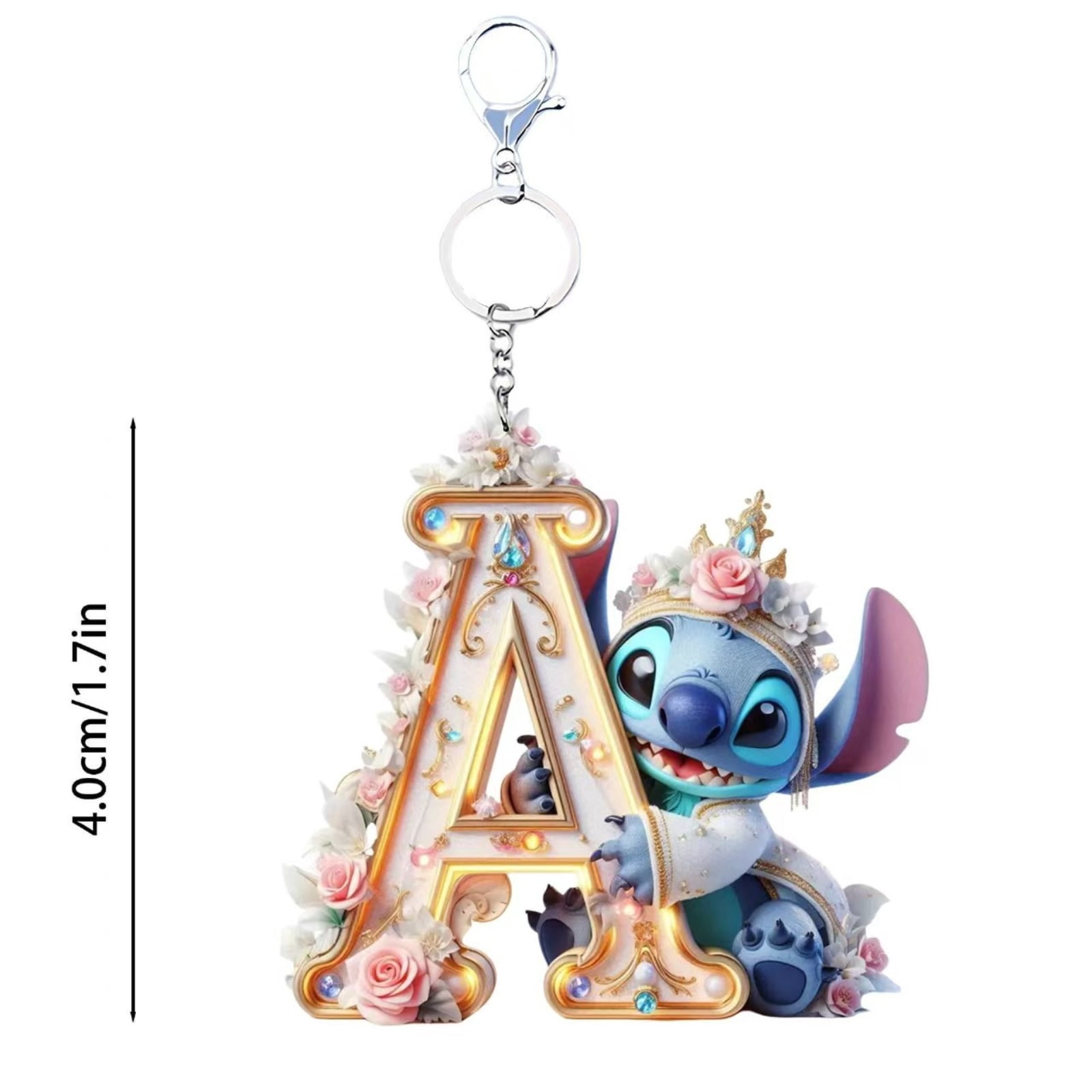 Stitch Christmas Tree Pendant, Stitch Alphabet Acrylic Hanging Ornament ...