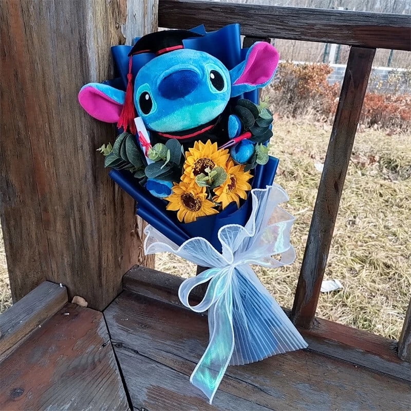 Stitch Class Of 2025 Sunflower Bouquet Plush Gifts - Walmart.com