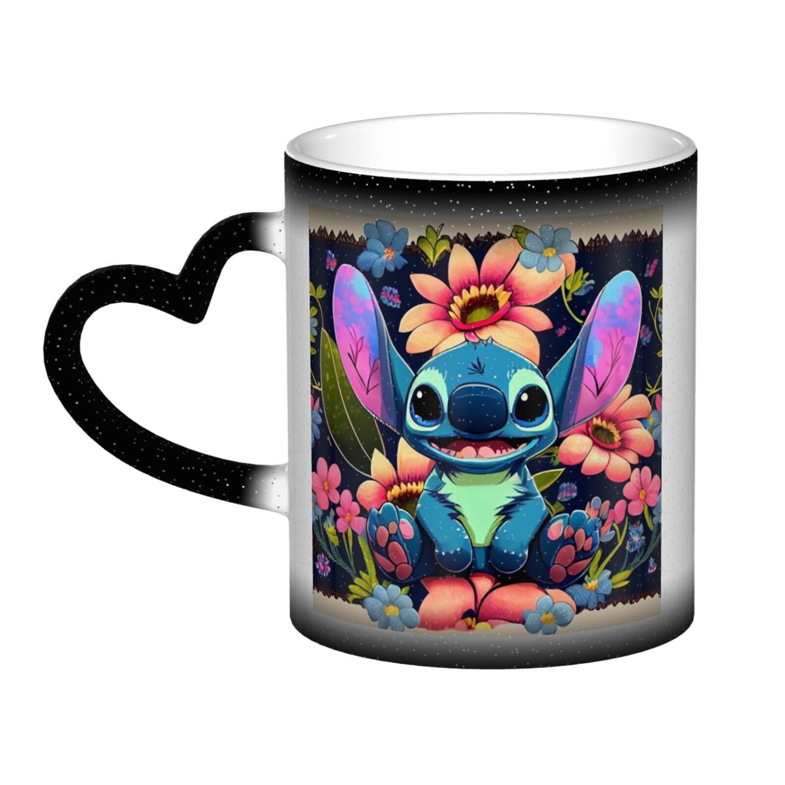 Stitch Color Changing Mug Heat Sensitive Magic Funny Art Coffee Tea ...