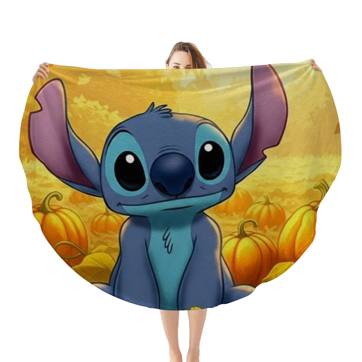 Stitch Comfortable Round Flannel Blanket - Multi-Size for All Occasions ...