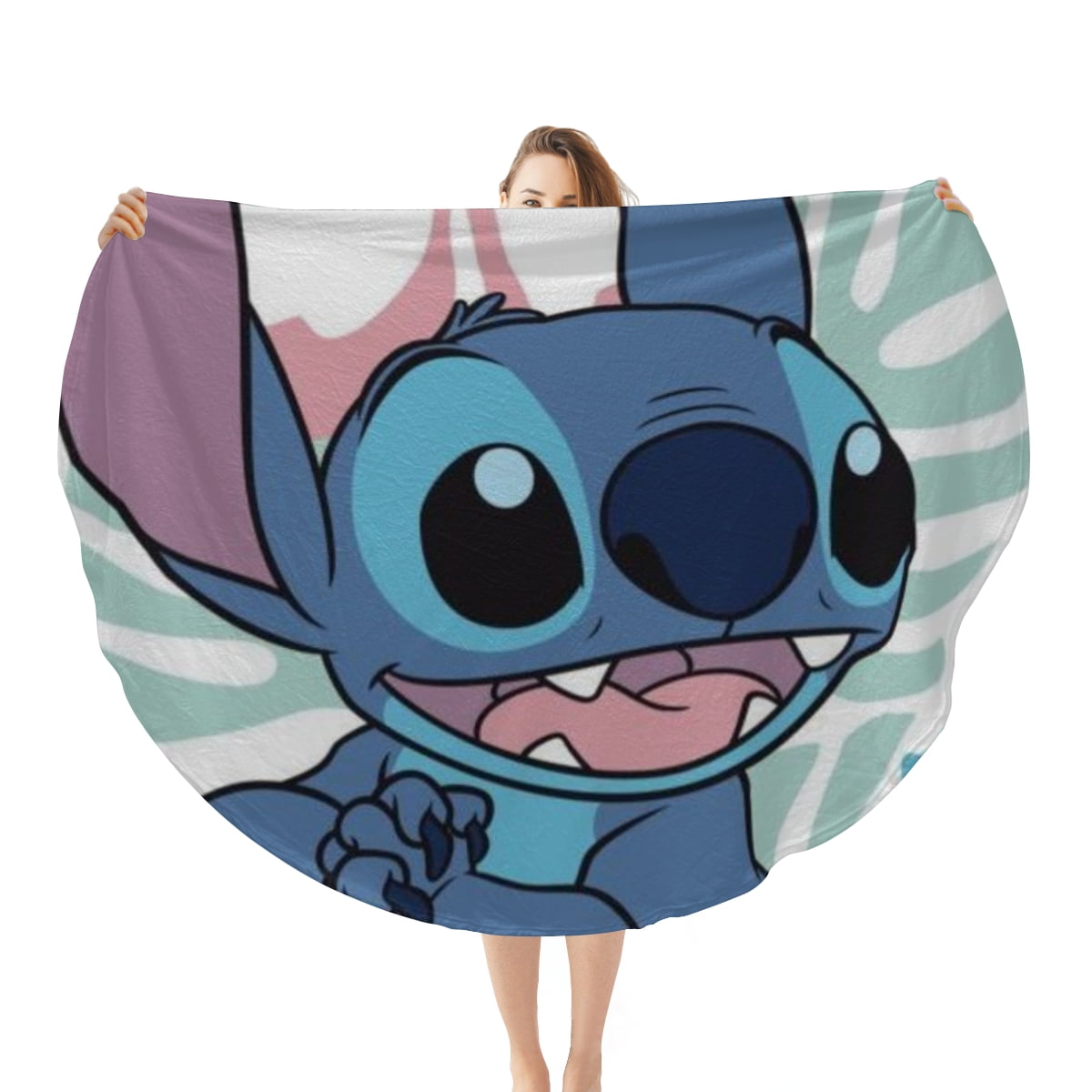 Stitch Comfortable Round Flannel Blanket - Multi-Size for All Occasions ...