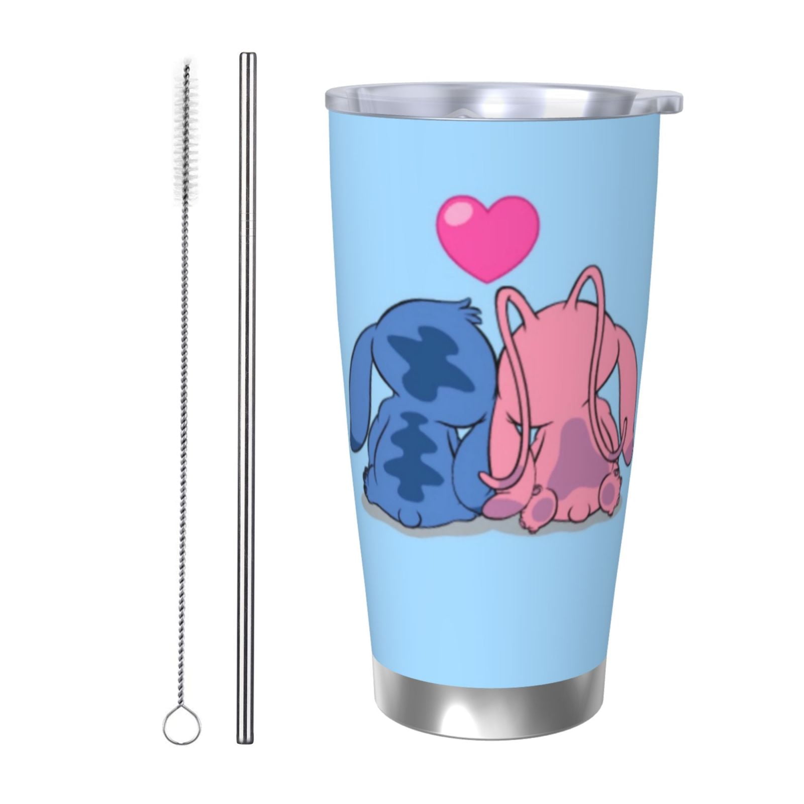 Stitch Contact Icon Water Bottle 20oz Stainless Steel Vacuum Insulated ...