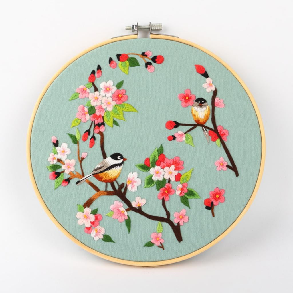 Stitch Craft Threads Sewing Flower Theme Pattern DIY Embroidery with ...