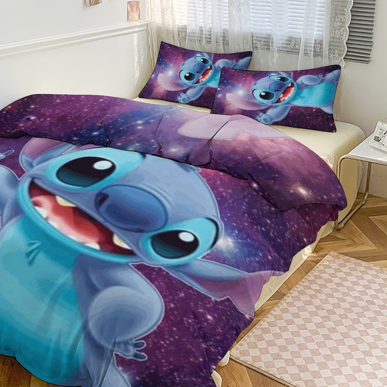 Stitch Crawl 3 Piece Twin Bed Set - Psychedelic Soft Bedding Set for ...