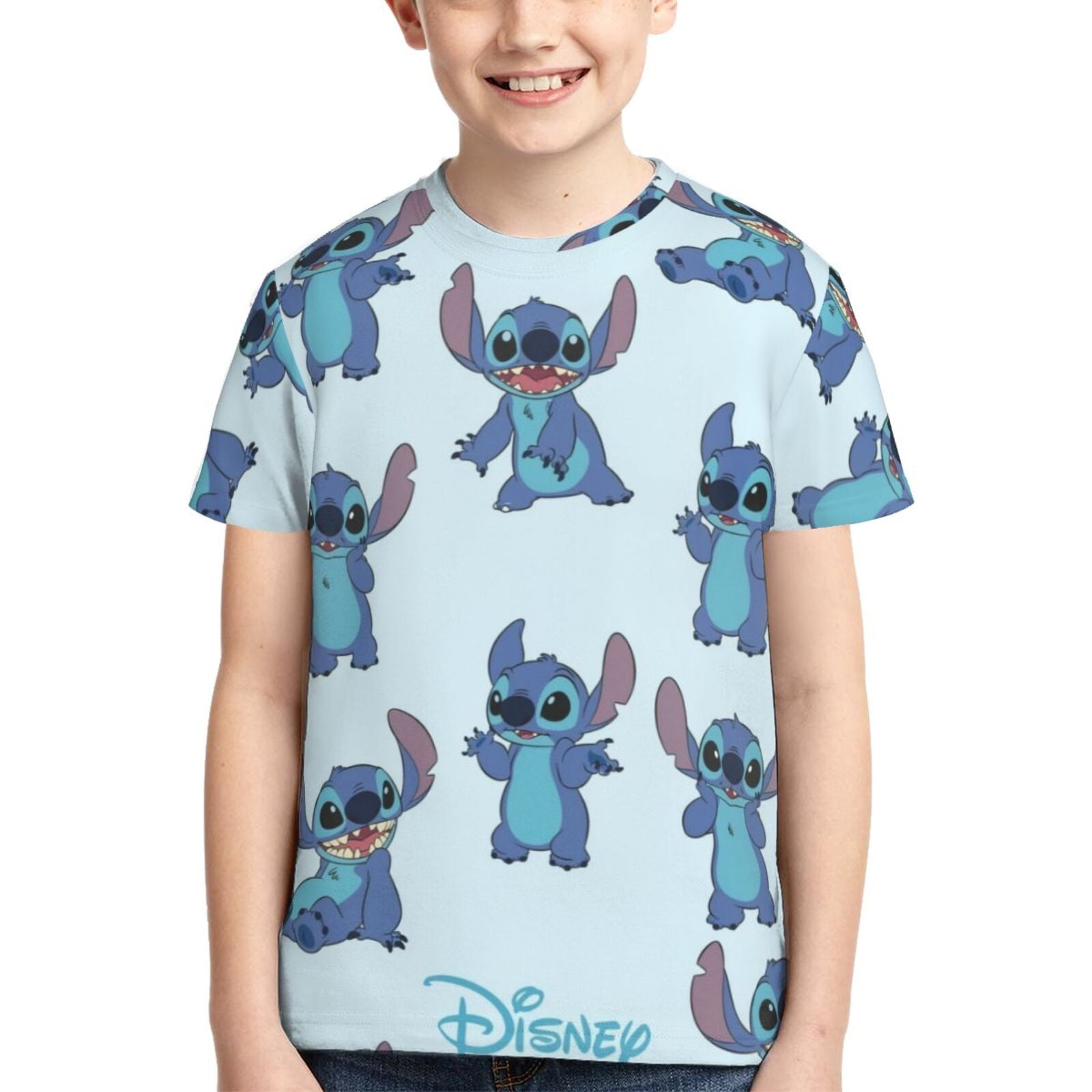Stitch Crewmate T-Shirt for Boys Teens Kids 6-16Y,Summer Short Sleeve T ...