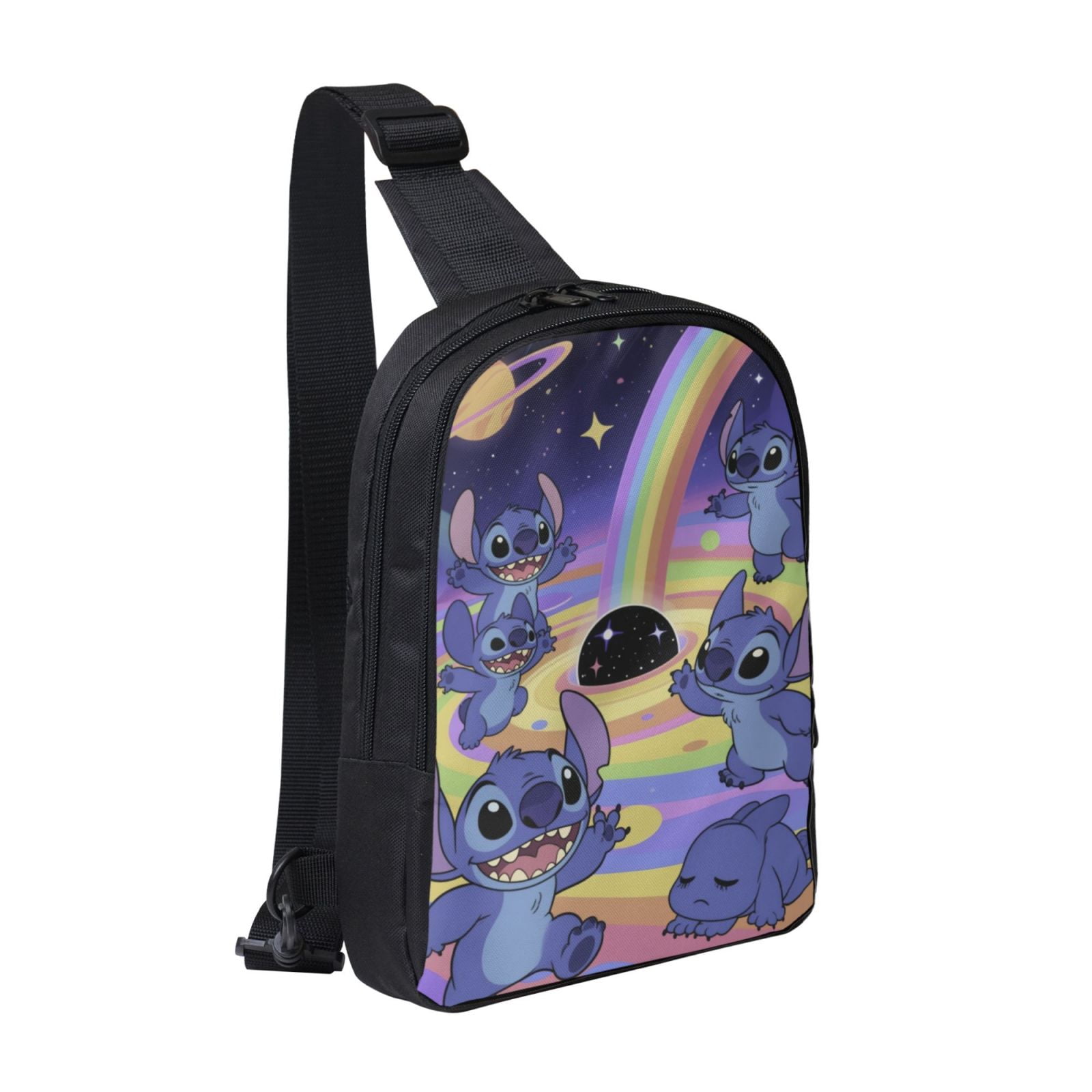 Stitch Crossbody Sling Bag With Dual Zipper Compartments, Hiking ...