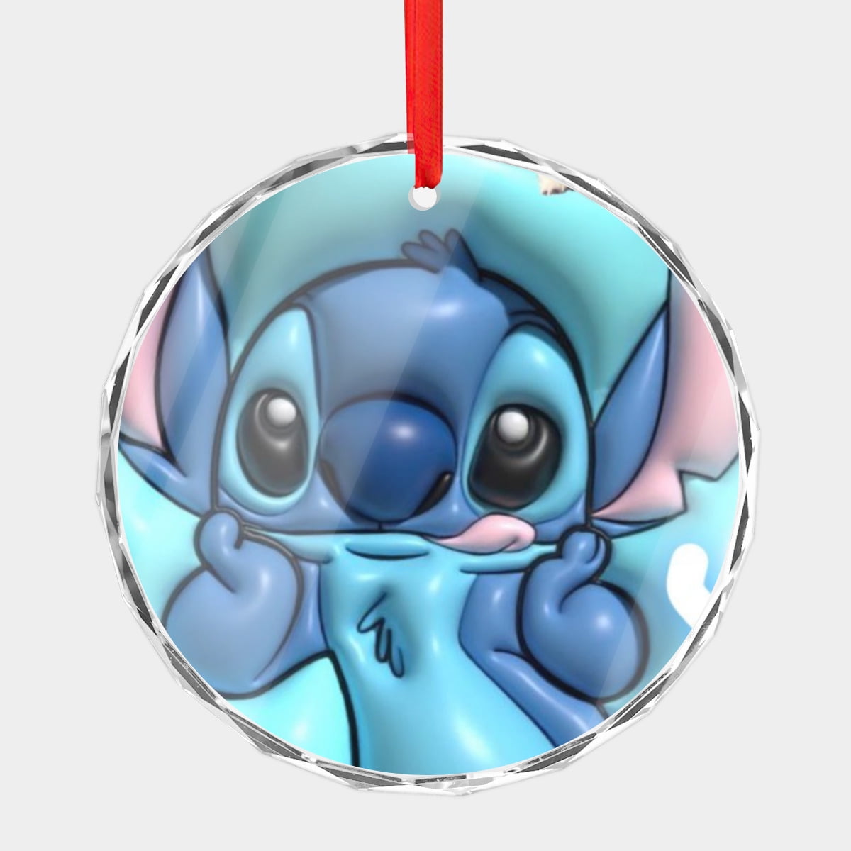 Stitch Crystal Glass Round Pendant - Customizable Decor and Gift for ...
