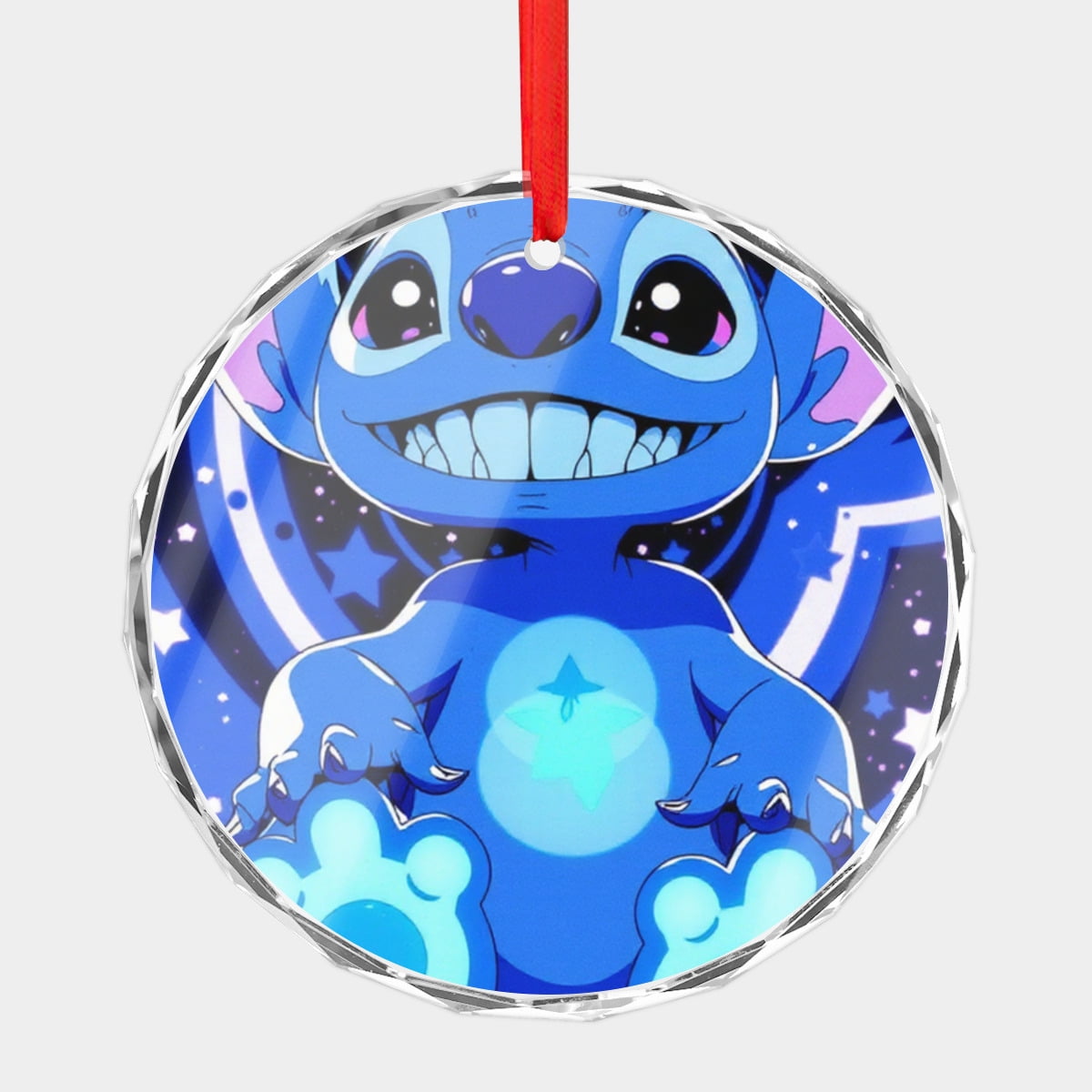 Stitch Crystal Glass Round Pendant - Customizable Decor and Gift for ...
