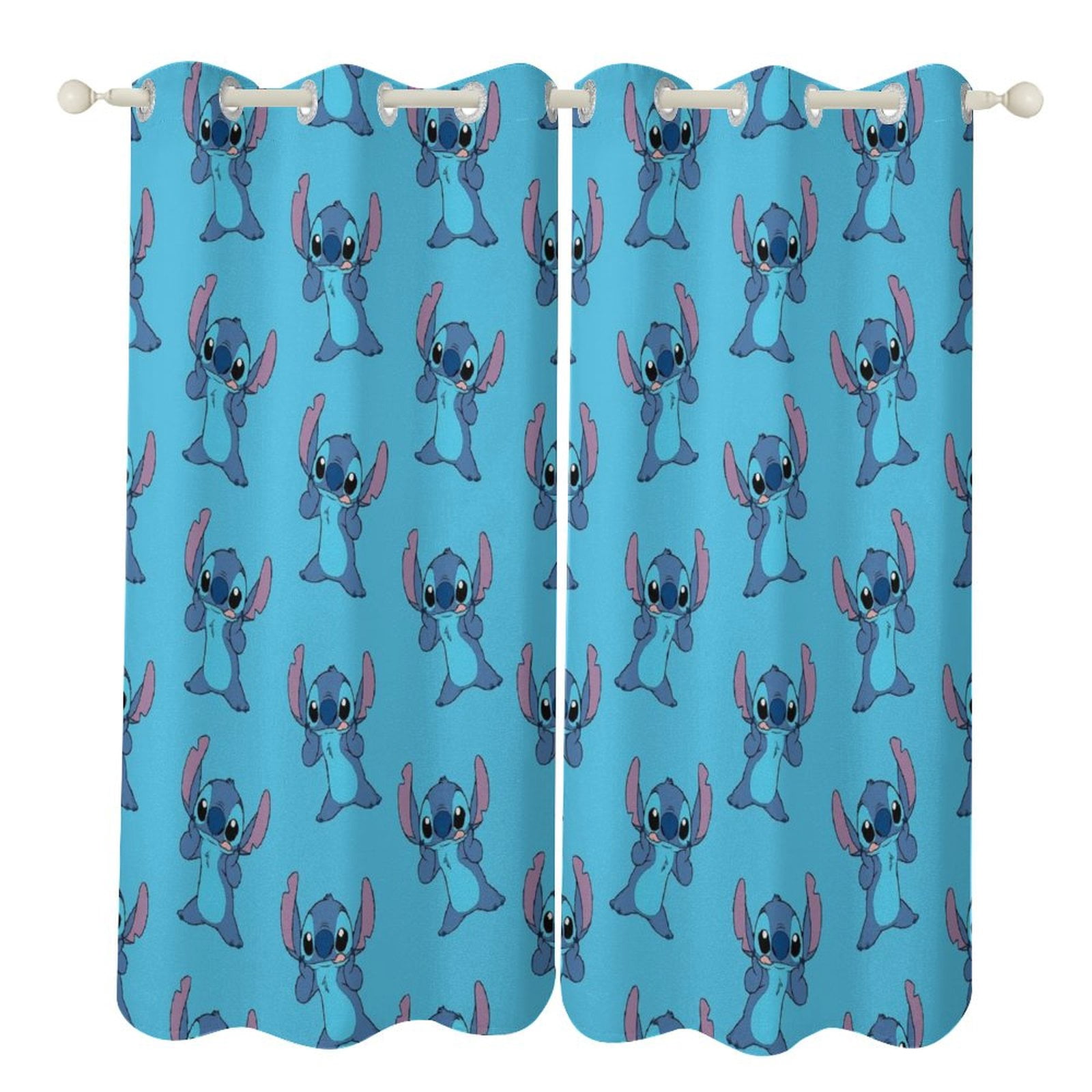 Stitch Curtains 72 inch,2 Panels Set,100% Blackout Curtain,Curtains for ...