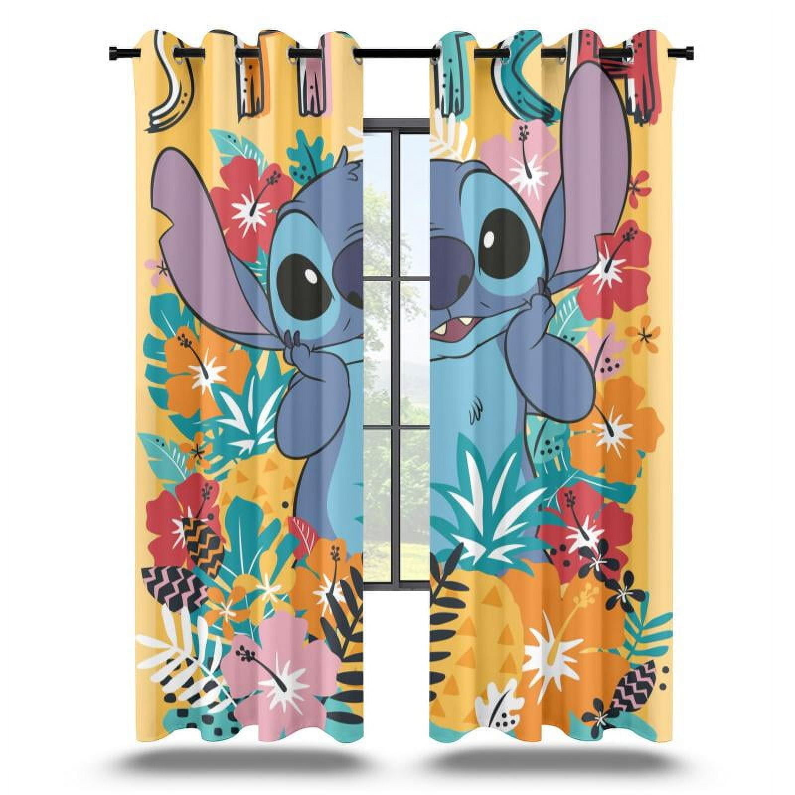 Stitch Curtains Cartoon Character Curtains for Boys Girls Bedroom ...