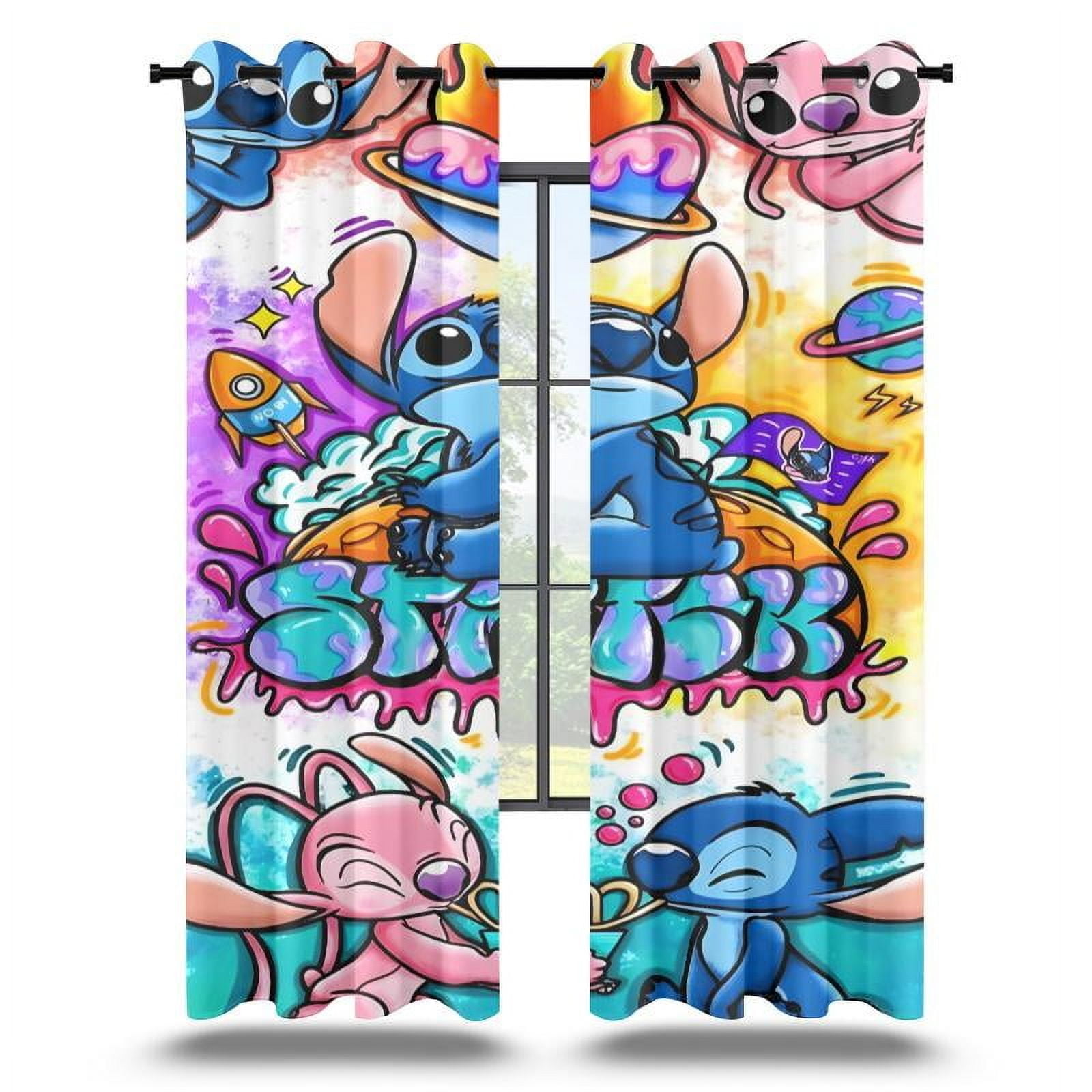 Stitch Curtains Cartoon Character Curtains for Boys Girls Bedroom ...