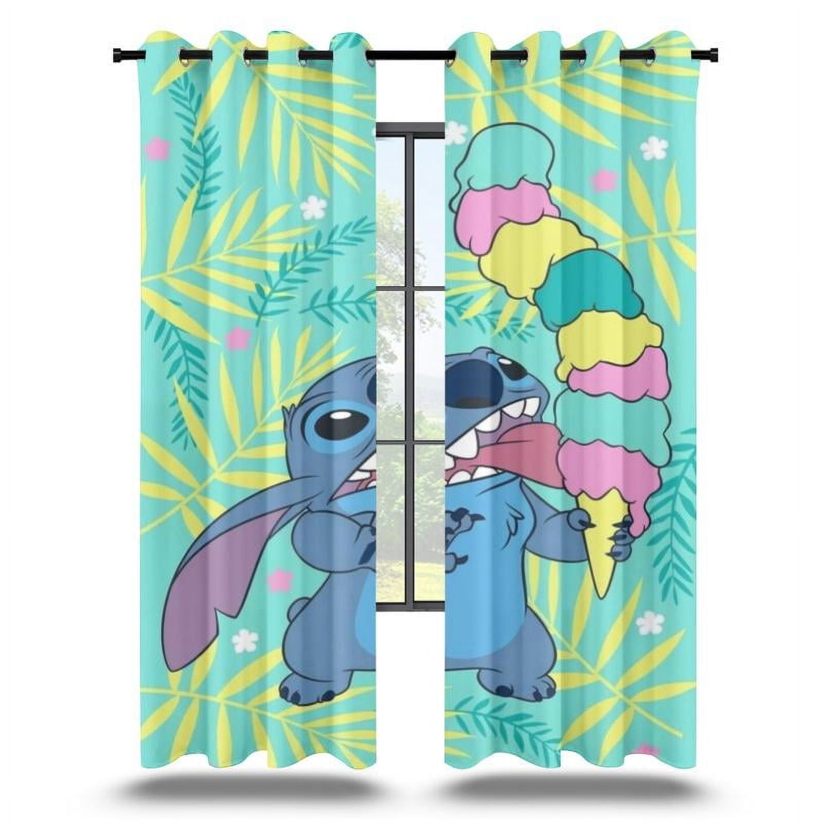 Stitch Curtains Cartoon Character Curtains for Boys Girls Bedroom ...