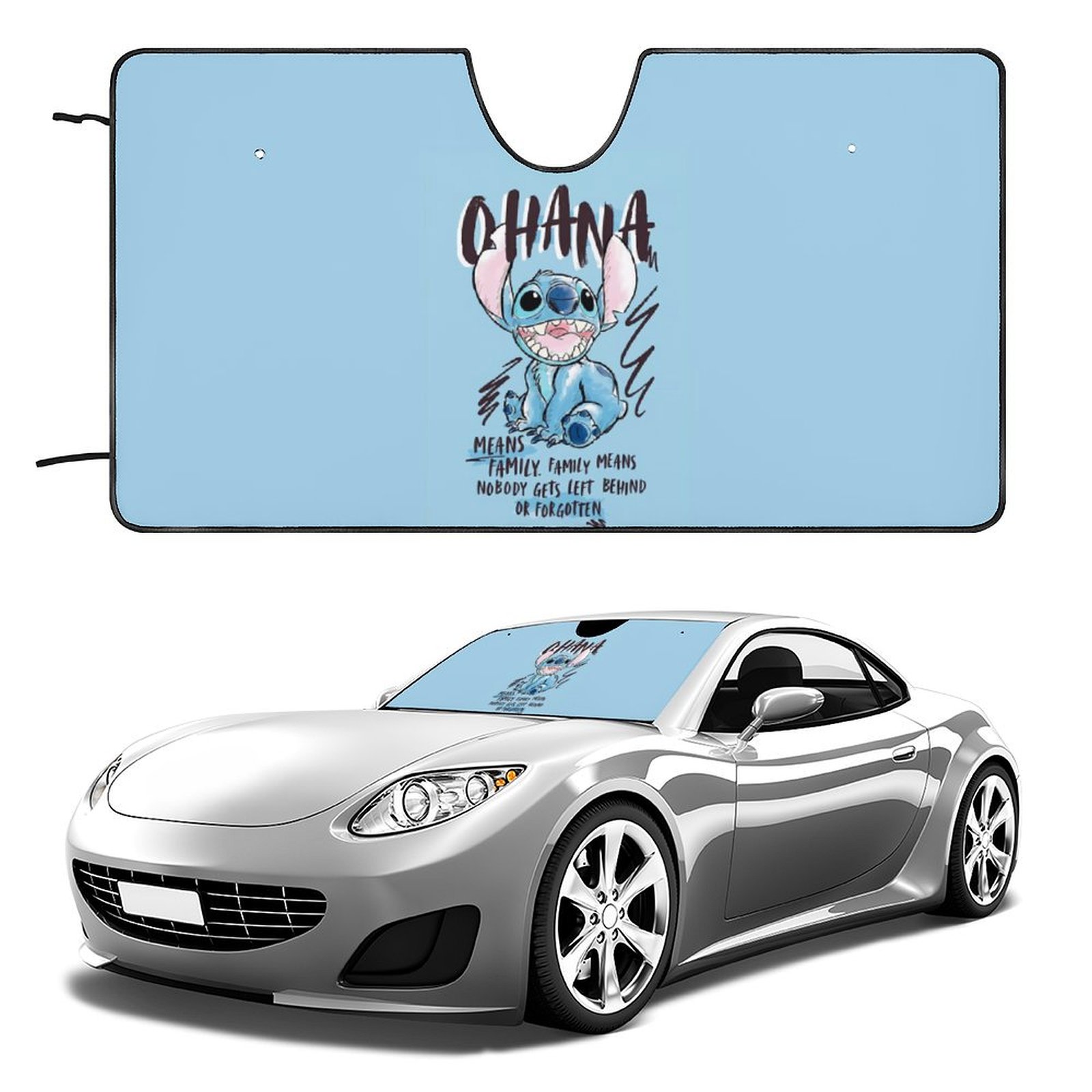 Stitch Curved Windshield Sunshade Folding Style Auto Shade Windshield ...