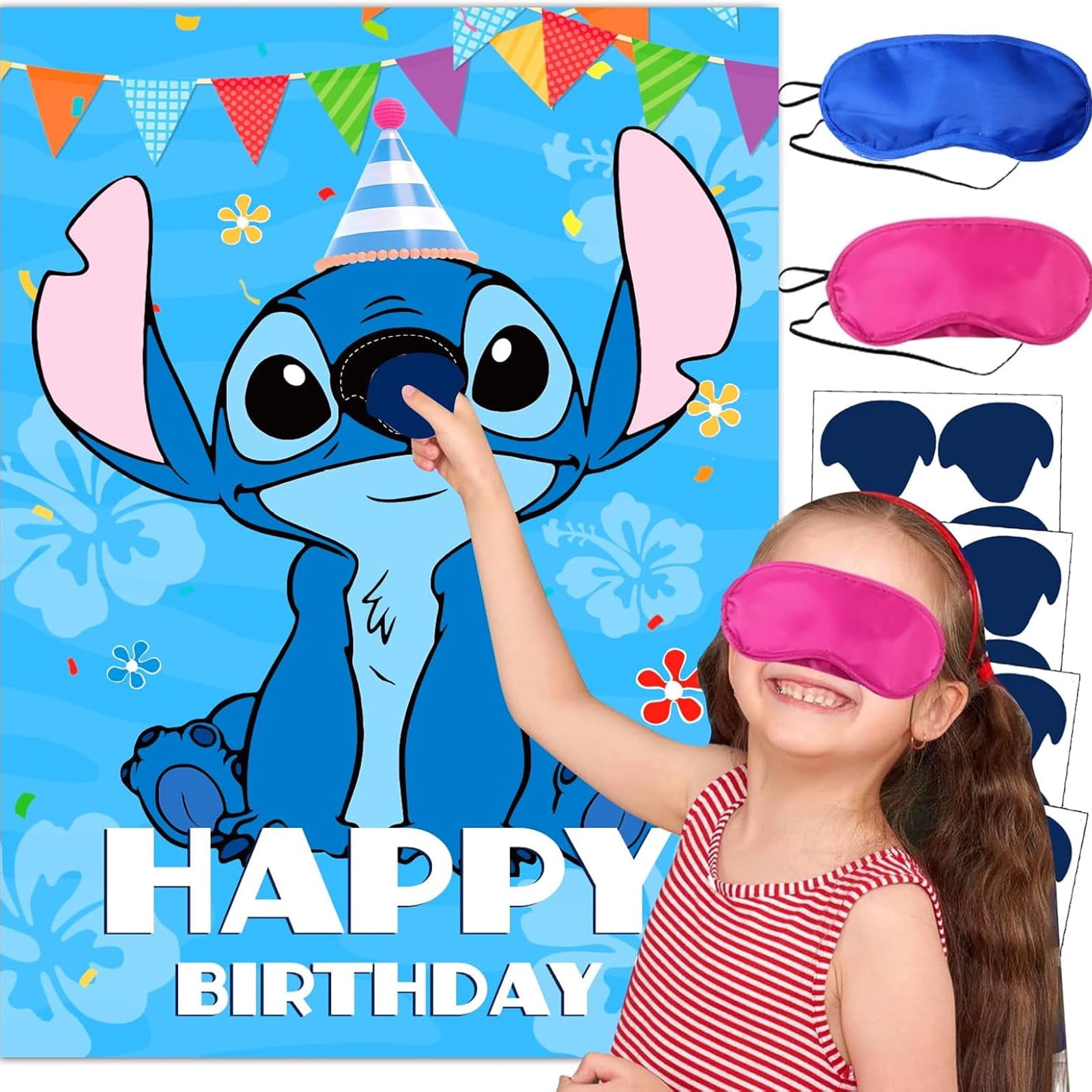 Stitch Cute Party Decorations - Cartoon Party Supplies Include Large ...