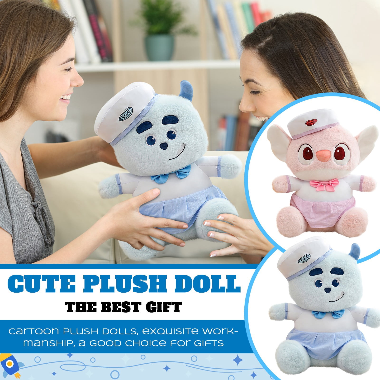 Stitch - Cute Stuffed Animal with Detailed Sculpting, Embroidered ...
