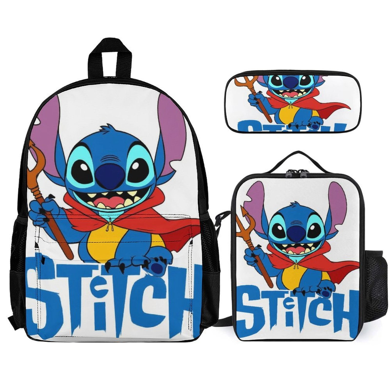 Stitch Devil Costume Art Backpack 3pcs/set Backpack For Travel With ...