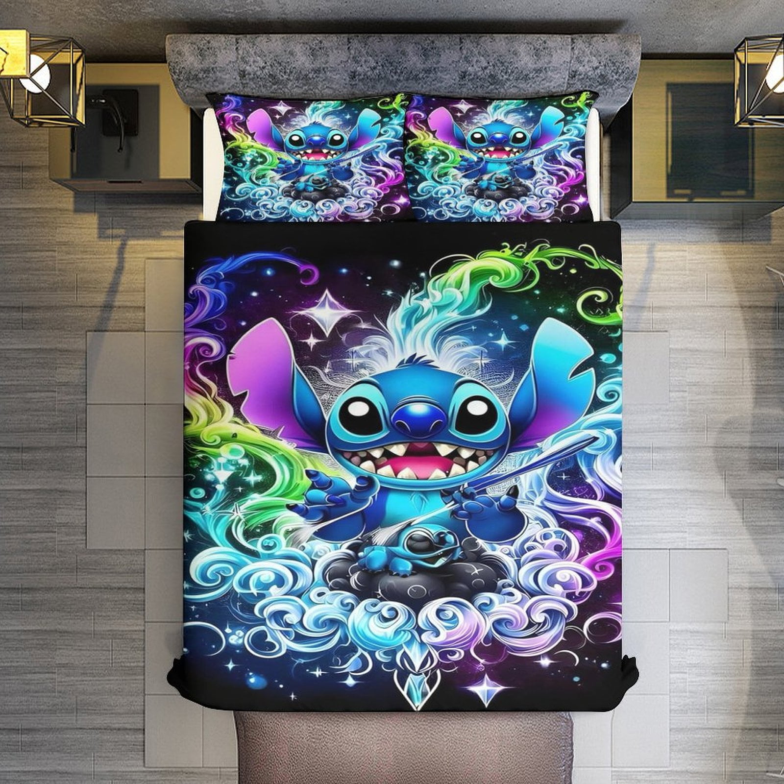Stitch Diamond Art Painting Bed Sheets for Kids Boys Girls,Ultra Soft 3 ...