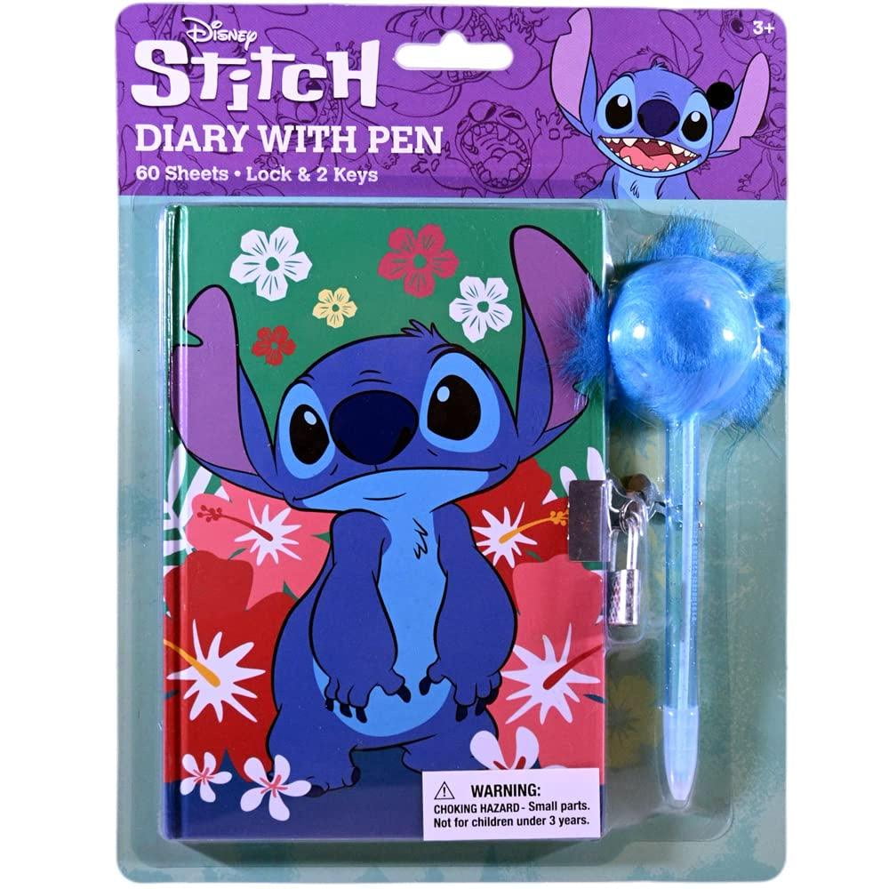 Stitch Diary with Lock & Keys and Pom Pen - Walmart.com
