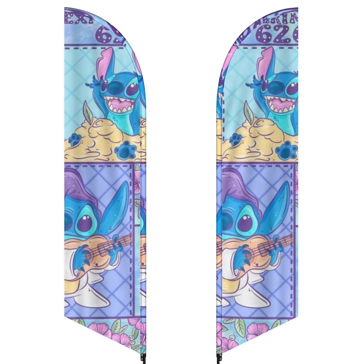 Stitch Double-Sided Beach Knife Flag - Eye-Catching and Durable Beach ...